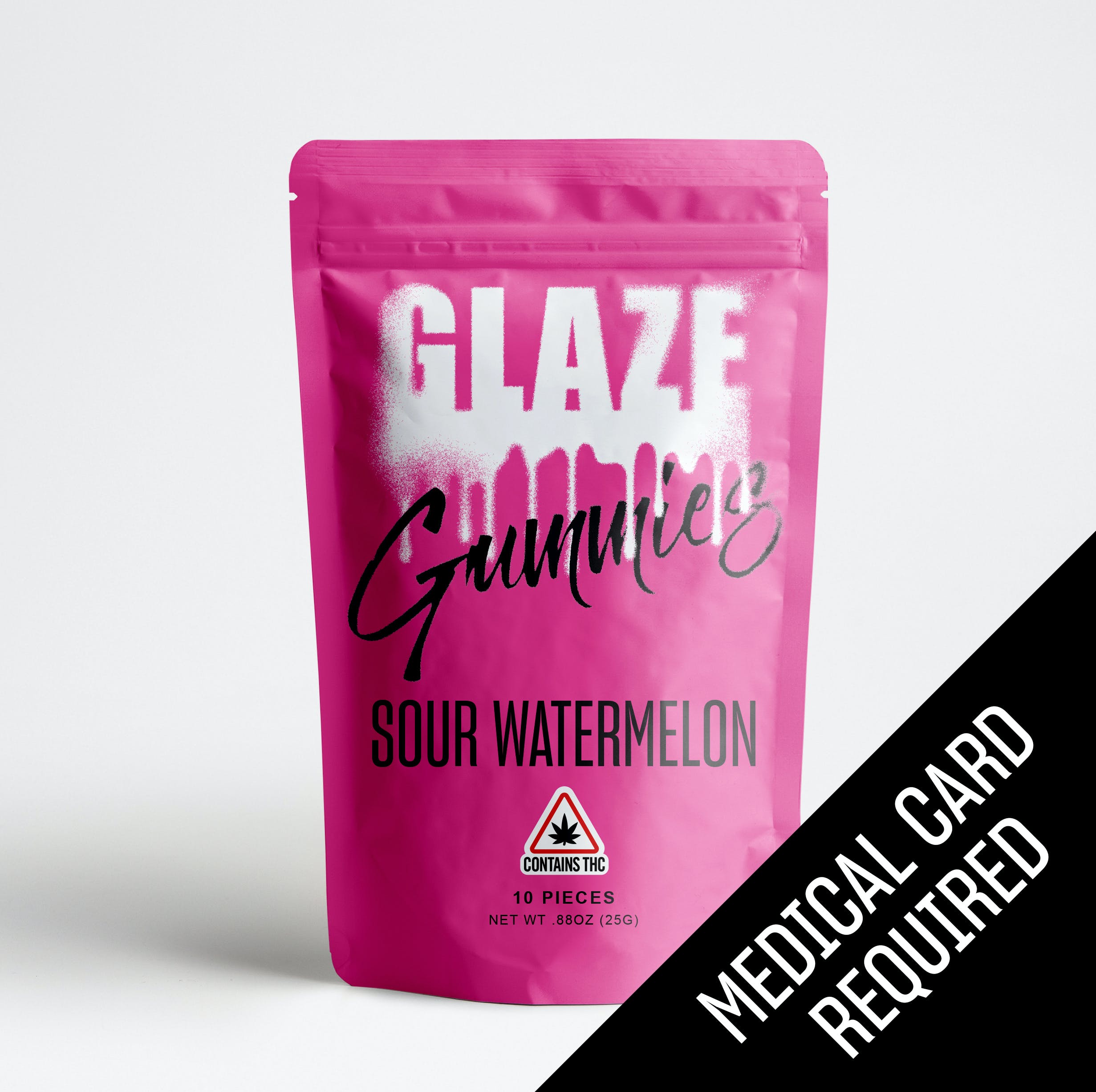 500mg Sour Watermelon Gummies *Glaze – 24 Hour FLower, LLC